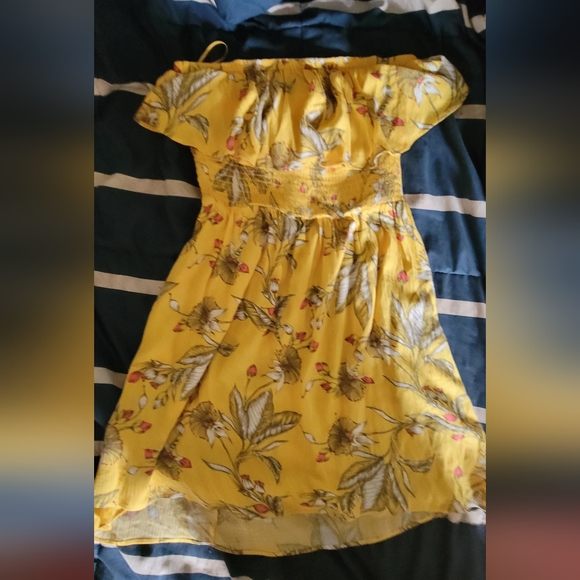 Express | Dresses | Yellow Small Express Strapless Dress | Poshmark